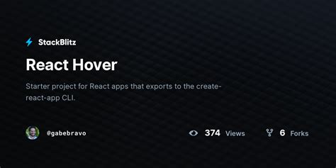 React Hover Stackblitz React Hover Stackblitz