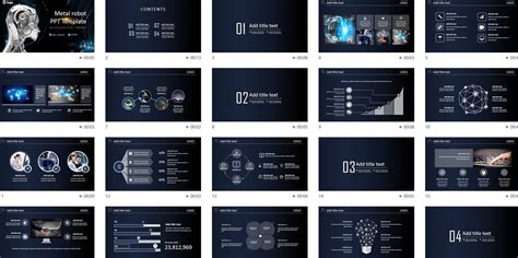 AI Powerpoint Template Robot Powerpoint Science Powerpoint Template Modern PPT Template