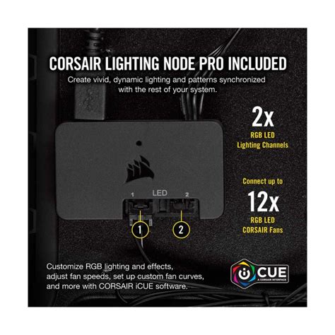 Corsair Ll120 Rgb Dual Light Loop Rgb Led Pwm Fan 3 Pack With Lighting Node Pro Controller