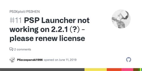 psp launcher not working on 2 2 1 please renew license · issue