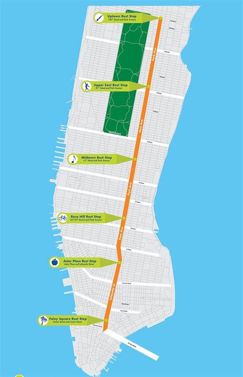 Nyc Summer Streets Route 2010 Summer Streets Nyc Bike Maps