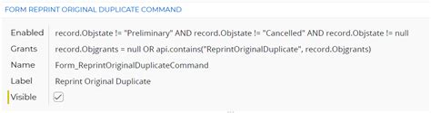 reprint original duplicate button not visible on customer invoice ifs