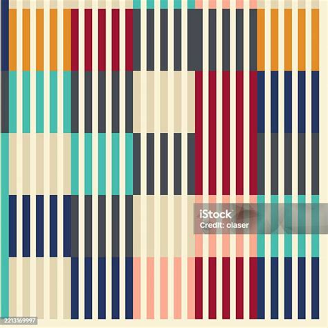 다양한 색상의 세로 줄무늬가 특징인 생동감 넘치는 구성으로 시선을 사로잡는 역동적이고 리드미컬한 패턴을 만들어냅니다 개선에 대한 스톡 벡터 아트 및 기타 이미지 Istock
