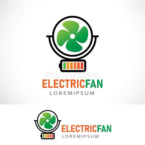 Electric Fan Logo Design Template Stock Illustration Illustration Of