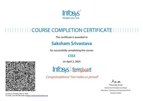 css3 infosys saksham srivastava