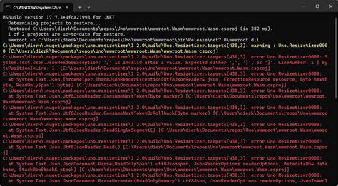 build issues in wasm · issue 14259 · unoplatform uno · github