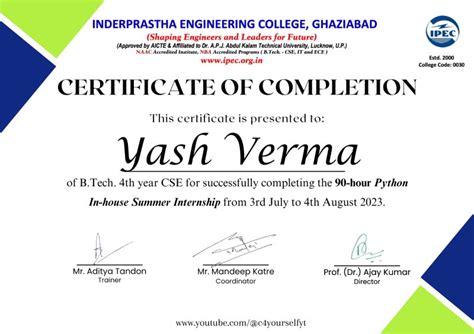 yash verma on linkedin pythoninternship learningjourney newhorizons