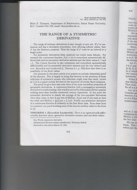Pdf The Range Of A Symmetric Derivative