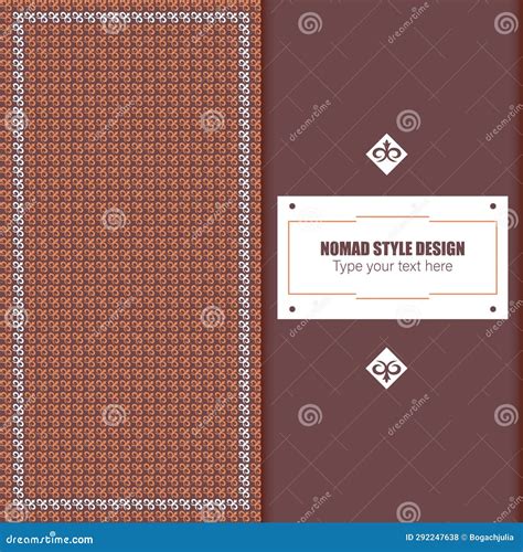 Template For Your Design Of Nomad Style Stock Illustration Illustration Of Cosmetics