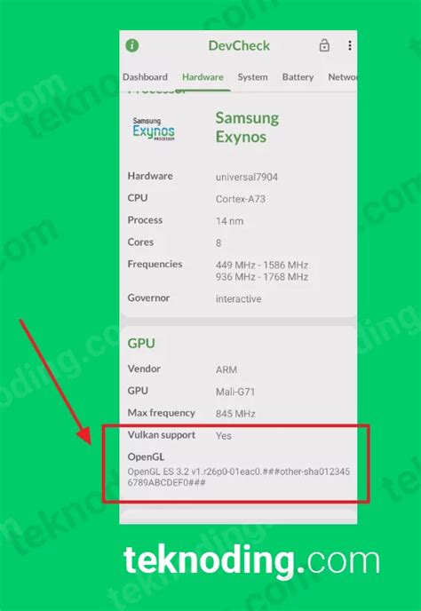 cara mengecek dukungan vulkan di android