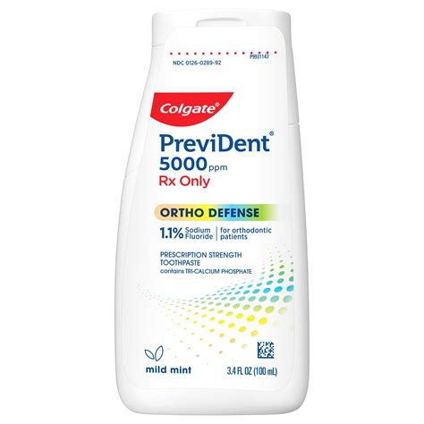 Colgate® Prevident® 5000 Ppm Ortho Defense 11 Sodium Fluoride Mild