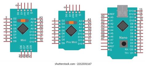 Vector Illustration Printed Circuit Board Arduino Stock Vector Royalty Free 2212331167