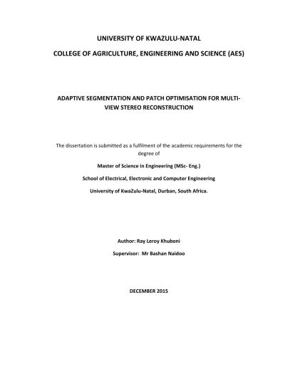 Adaptive Sedimentation And Patch Optimization For Multi Viewed Stereo