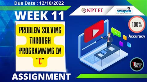 Nptel Problem Solving Through Programming In C Week 11 Quiz Assignment