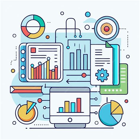 business data analysis and analytics charts and graphs on screen and