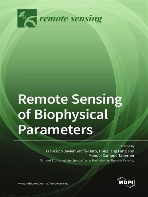 Remote Sensing Of Biophysical Parameters Mdpi 2022 Pdf Wildfire
