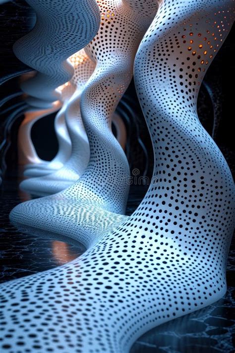 Three Dimensional Abstraction With A Pattern 3d Illustration Stock