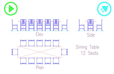 Wood Dining Table 12 Seats Cad Block Free Download Appiscad