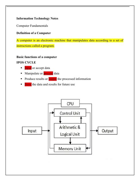 Information Technology Notes Information Technology Stuvia Us