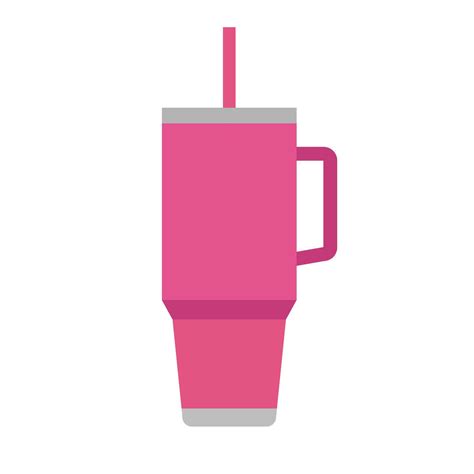 Pink Tumbler With Straw Icon 58748888 Vector Art At Vecteezy