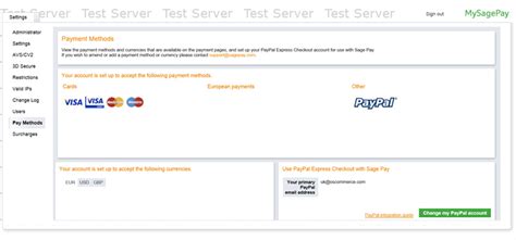 Oscommerce Library Packages Sage Pay Sage Pay Account Settings Linking Paypal To Your Account