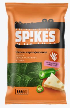 Чипсы картофельные Spikes Со вкусом перца халапенью и сыра | отзывы