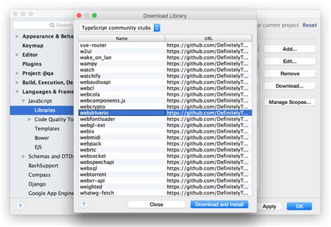 Autocompletion WebdriverIO