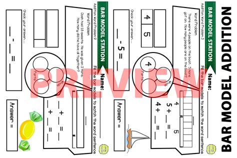 Bar Model Addition Problems Worksheets Graphic By Saving The Teachers · Creative Fabrica