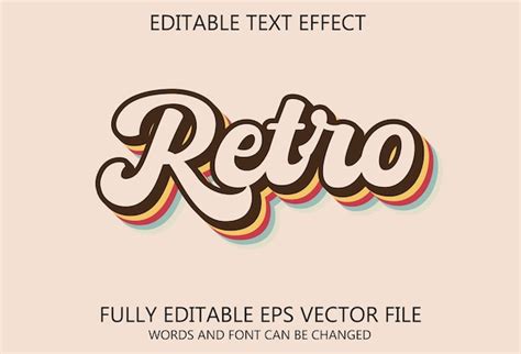 Premium Vector Retro Text Effect