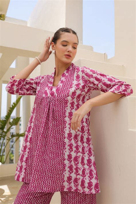 Muted Raspberry Cotton Co Ord Set