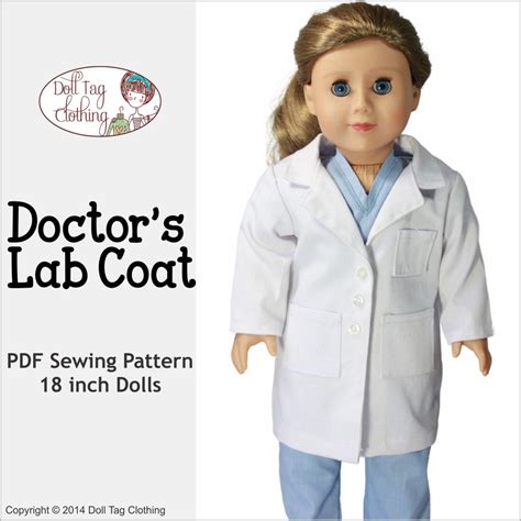 Doctors Lab Coat Medical Laboratory Jacket Pdf Sewing Pattern For