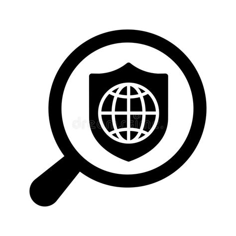 Browsing Safe Search Icon Black Vector Graphics Stock Illustration Illustration Of Access