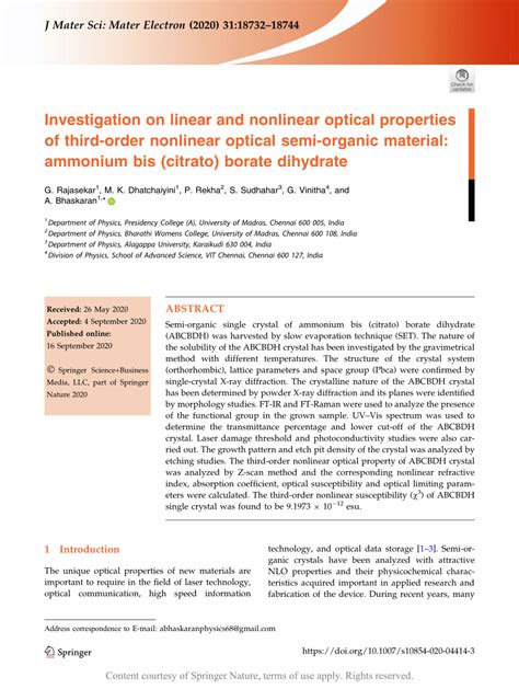 investigation on linear and nonlinear optical properties of third order