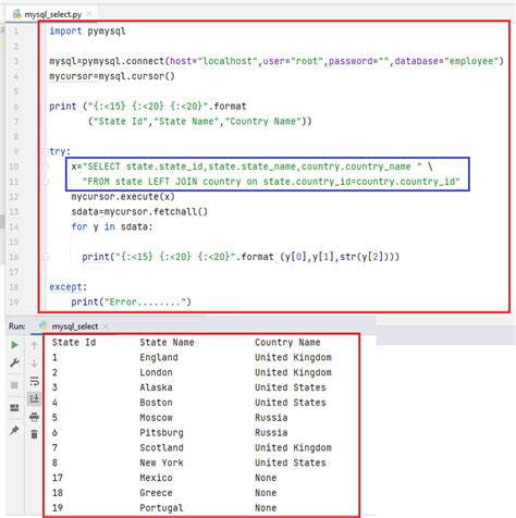 python mysql left join important concept