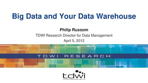 Pdf Big Data And Your Data Warehouse Download