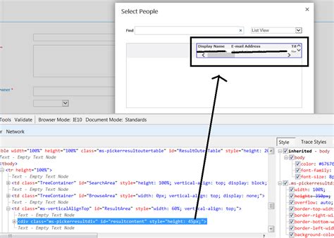javascript modify the select people dialog height sharepoint