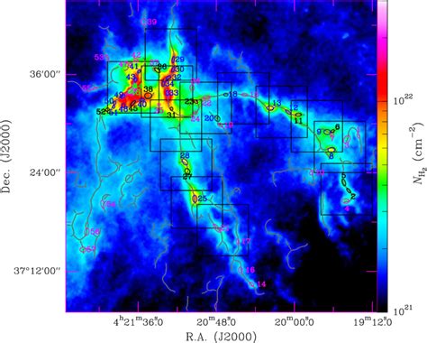 Fig A1 Positions Of The 57 Dense Cores Fwhm Gaussian Ellipses Download Scientific Diagram