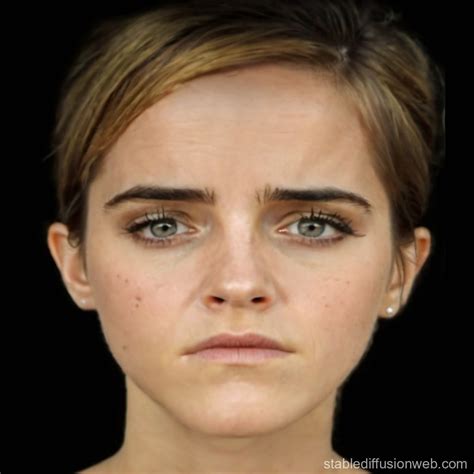 Sad Expression Emma Watson Lookalike Stable Diffusion Online