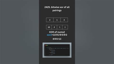 💡 Bitwise Xor Of All Pairings 🤯 Leetcode 2425 Explained In Seconds 🚀