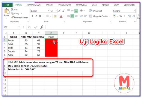 Mengenal Rumus Dan Fungsi Logika Pada Excel Lengkap M Jurnal