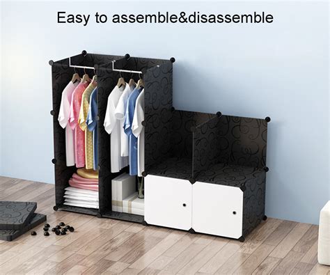12 Cube Towels JOISCOPE MEGAFUTURE Wood Pattern Portable Wardrobe Closet For Hanging Clothes