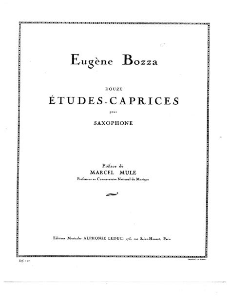 Etudes Caprices Eugène Bozza Pdf
