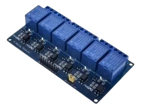 módulo rele relé 5v 6 canais para arduino pic raspberry mercadolivre