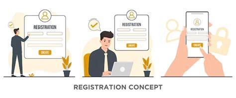 Premium Vector Website Registration Vector Concept Create Account
