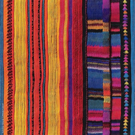 Aguayo Pattern A Colorful Woven Fabric Pattern Used For Wrapping And