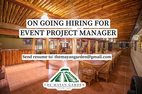 Event Project Manager The Mayan Garden