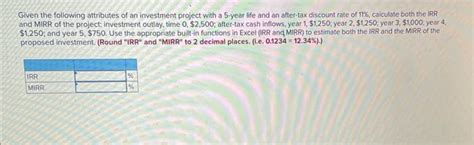 Solved Given The Following Attributes Of An Investment