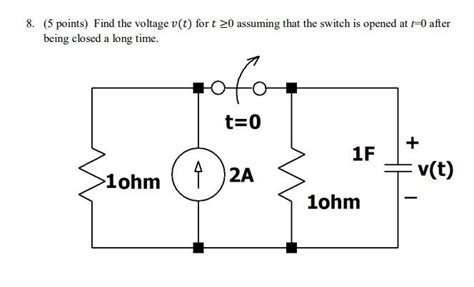 Solved Points Find The Voltage V T For T Assuming Chegg Com