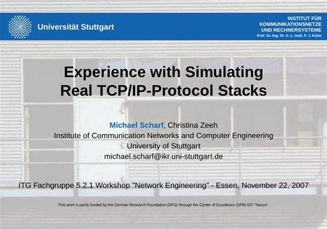 Pdf Experience With Simulating Real Tcpip Protocol · Pdf