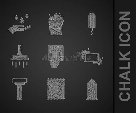 Set Cleaning Service Condom Package Safe Sex Bar Of Soap Shaving